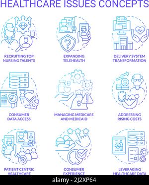 Healthcare costs blue gradient concept icon Stock Vector Image & Art ...
