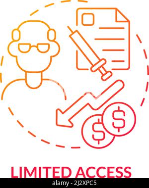 Limited access to healthcare red concept icon Stock Vector Image & Art ...