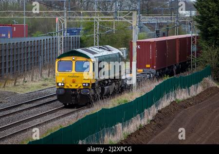 Freightliner Class 66 - 66594 passing DIRFT Stock Photo - Alamy