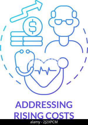 Healthcare costs blue gradient concept icon Stock Vector Image & Art ...