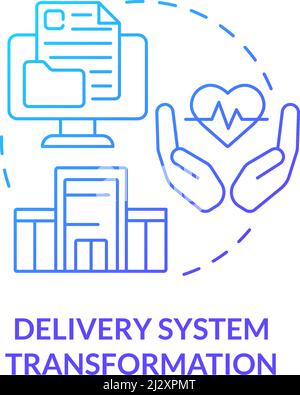 Delivery system transformation concept icon Stock Vector Image & Art ...