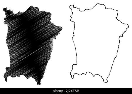 Area map of Penang Island, Malaysia. This artmap of Penang Island ...