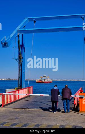Ferry between Djerba Island and mainland, Tunisia, North Africa Stock ...