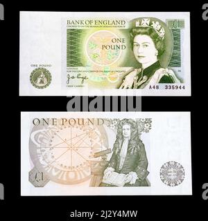 English bank notes no longer in circulation. Ten Pound note and five ...