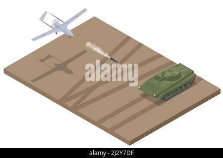 illustration of unmanned aerial vehicle with ukrainian trident symbol ...