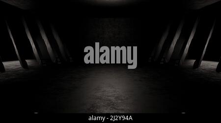 A graphic illustration of an abstract black dystopian border background ...