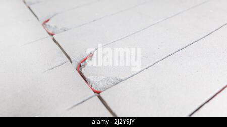 Strobe line for laying electric cable. Wiring repair and replacement ...