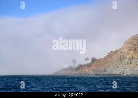 The new Point Loma lighthouse at the tip of Point Loma peninsula in San ...