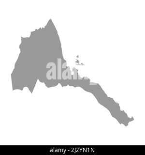 Eritrea map. Blank vector map of the country. Borders of Eritrea for your infographic. Vector ...