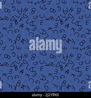 School seamless alphabet pattern for fabrics and textiles and packaging ...