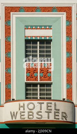 The Hotel Webster Art Deco architectural style building in the ...