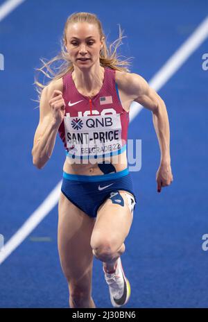 Marybeth Sant-Price competing in the women’s 60m heats on Day One of ...