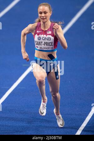Marybeth Sant-Price competing in the women’s 60m heats on Day One of ...
