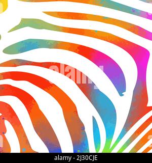 Multi colored Zebra print background. Vector illustration Stock Vector ...