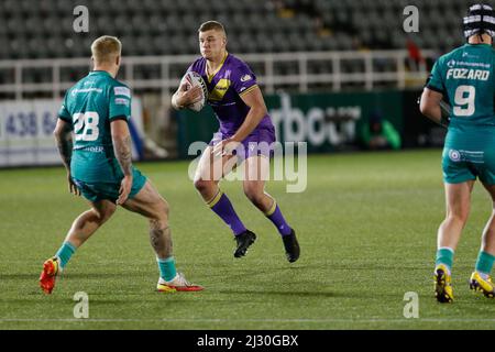 Connor Bailey of Newcastle Thunder takes on Danny Addy of Widnes ...