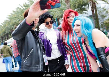 April 2, 2022: Taking Selfies with Prince, David Bowie Cosplay at ...