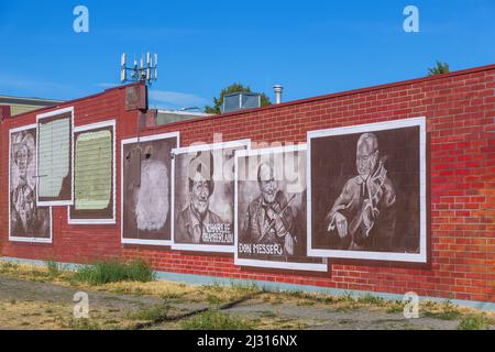 Merritt, Murals, country singer Stock Photo - Alamy