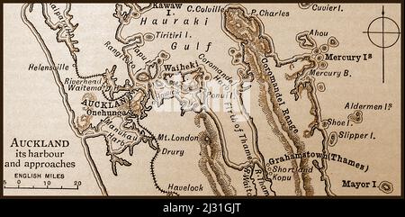 Map of Auckland Stock Photo - Alamy