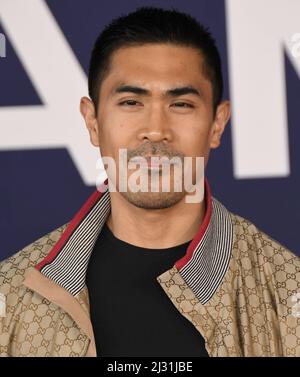 JB Tadena arrives at the AMBULANCE Los Angeles Premiere held at the ...