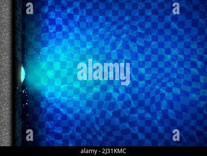 Clear Underwater Swimming Pool with LED Lights Architectural Design ...