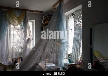 Bucha, bombed-out family house from the inside, 4.4.2022 (CTK Photo ...