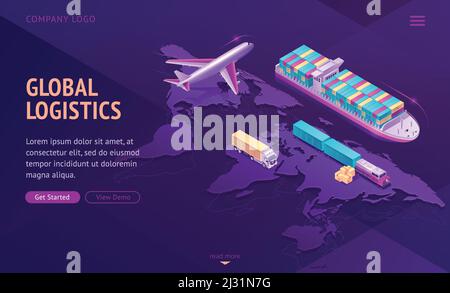 Logistics purple car, illustration, vector on a white background Stock ...