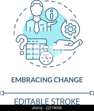 Embrace change turquoise concept icon Stock Vector Image & Art - Alamy