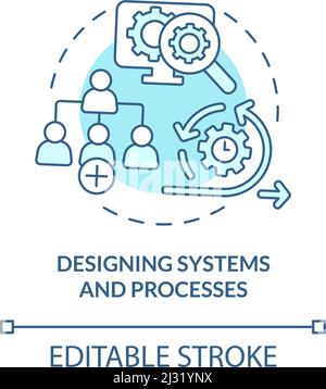 Designing systems and processes concept icon Stock Vector Image & Art ...