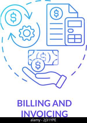 Invoicing gradient linear vector icon Stock Vector Image & Art - Alamy
