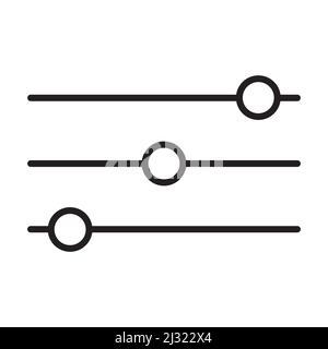 Adjustment settings slider icon. Volume panel sign. Vector illustration ...