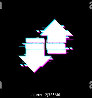 Arrow cursor glitched symbol in Pop art and glitch style. Mixed modern ...