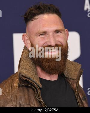 Devan Long arrives at the AMBULANCE Los Angeles Premiere held at the ...