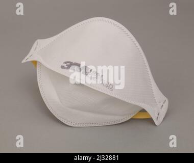 Face mask protection and medical surgical masks on white background ...