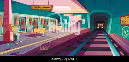 Cartoon Subway Station