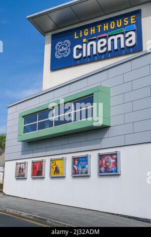 The exterior of the Lighthouse Cinema in Newquay in Cornwall in the UK ...
