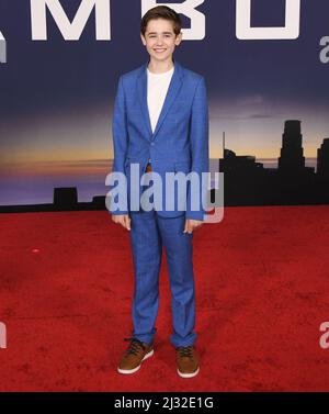 Max Ferro arrives at the AMBULANCE Los Angeles Premiere held at the ...
