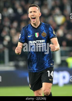 Ivan Perisic of FC Internazionale celebrates after scoring first goal ...
