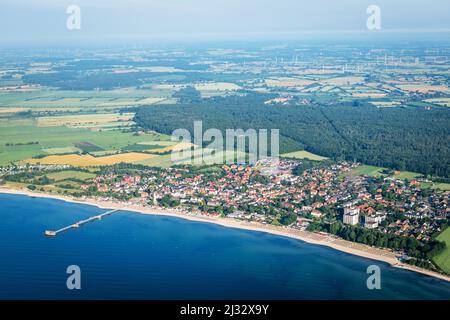 Panoramic Aerial view of the Village of Worth and the Lydden Valley ...