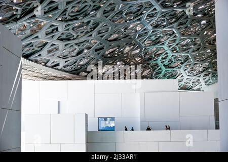 Interior ceiling of the Louvre Museum, Abu Dhabi, UAE Stock Photo - Alamy