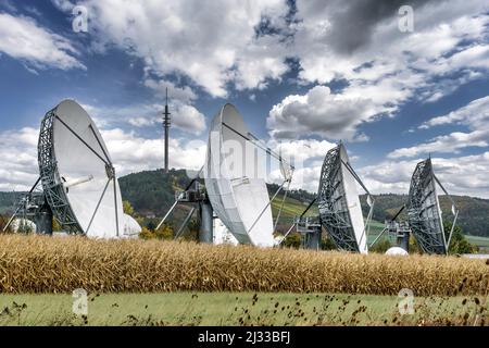 Earth station Fuchsstadt, Intelsat, satellite dishes, Hammelburg, Lower ...