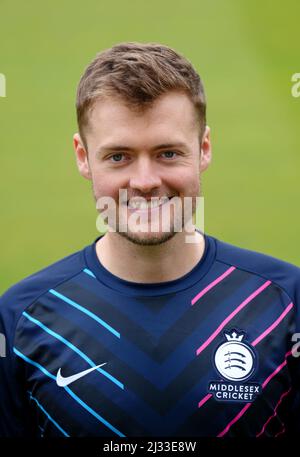 Tom Helm during a photocall at Lord's Cricket Ground, London. Picture ...
