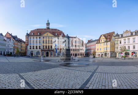 Coburg; marketplace; City Hall; Prince Albert Monument Stock Photo - Alamy