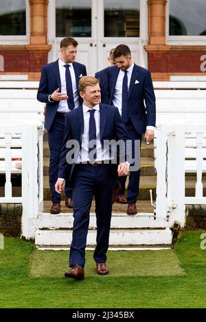 Sam Robson during a photocall at Lord's Cricket Ground, London. Picture ...