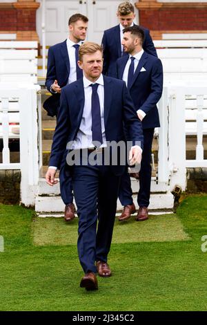 Sam Robson during a photocall at Lord's Cricket Ground, London. Picture ...