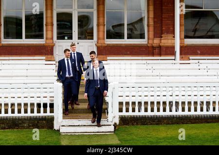 l-r; Middlesex's Sam Robson, Luke Hollman, Tom Helm and Stephen ...