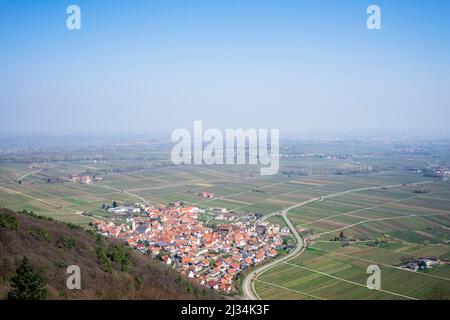 The village of Eschbach and the Upper Rhine Valley in Southern ...
