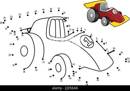 Race Car Coloring Page Vehicle Illustration Stock Vector Image & Art ...