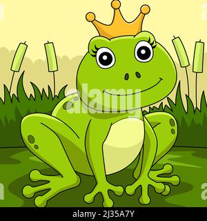 Frog With A Crown Cartoon Colored Clipart Stock Vector Image & Art - Alamy