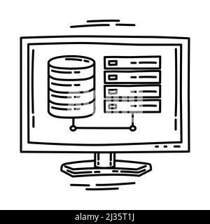 Cloud Computing Part of Computer and Operating System Hand Drawn Icon Set Vector Stock Vector ...