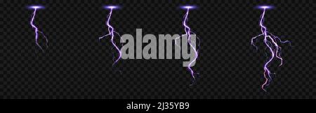 Lightnings strikes animation sprite sheet, thunderbolt sequence frame ...